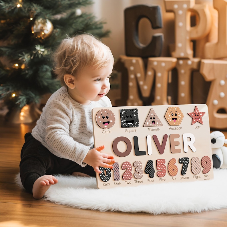 Custom Handmade Mathematics Name Puzzle, Personalized Birthday Gift for ...