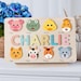 Animals Puzzle With Custom Baby Name, Personalized Name Puzzle, Zuzu ...