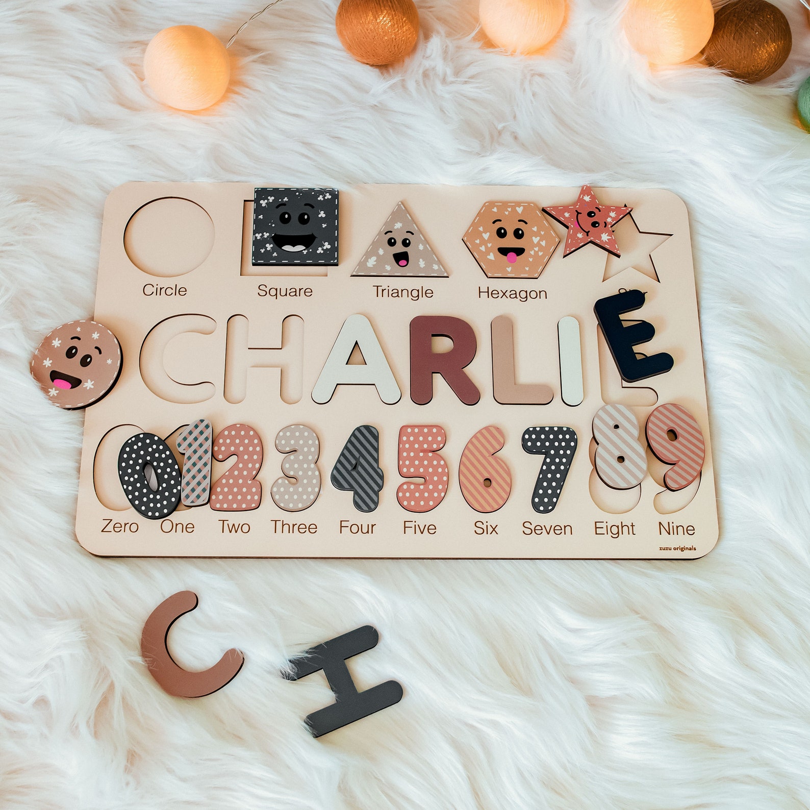 Wooden Personalized Handmade Name Puzzle Custom Busy Board - Etsy