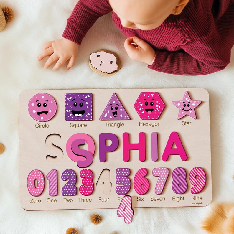 Custom Handmade Mathematics Name Puzzle, Personalized Birthday Gift for ...
