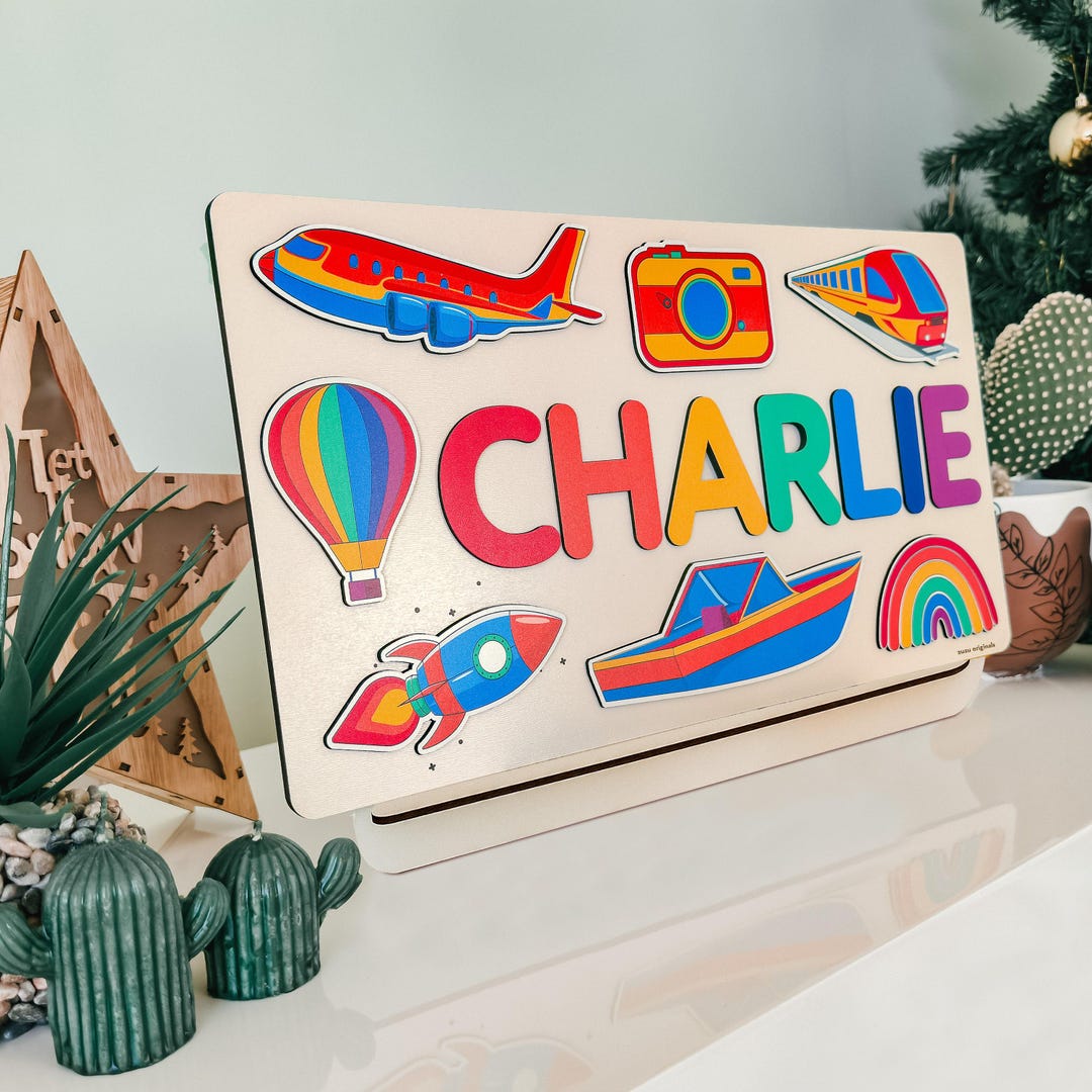 Wooden Kids Busy Board | Toddlers Personalized Name Puzzle | Baby Girl ...