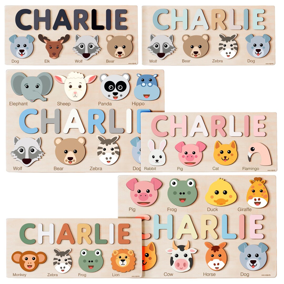 Custom Baby Name Puzzle, Toys for Kids, Baby First Easter Present, 1st ...