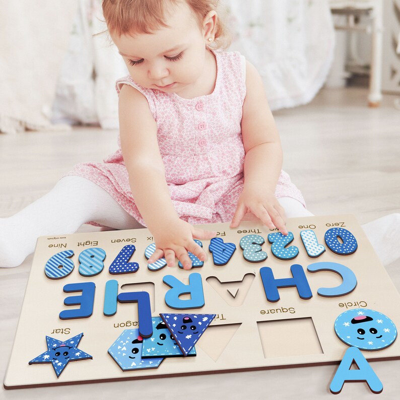 Custom Baby Toys Name Puzzle Personalized Baby Girl and Boy - Etsy