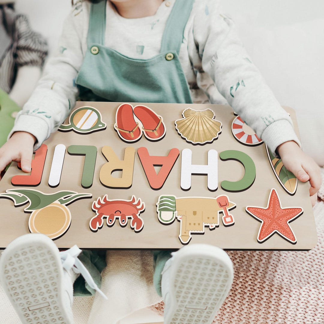 Custom Name Puzzle Busy Board | Personalized Baby Puzzle Gift | New ...