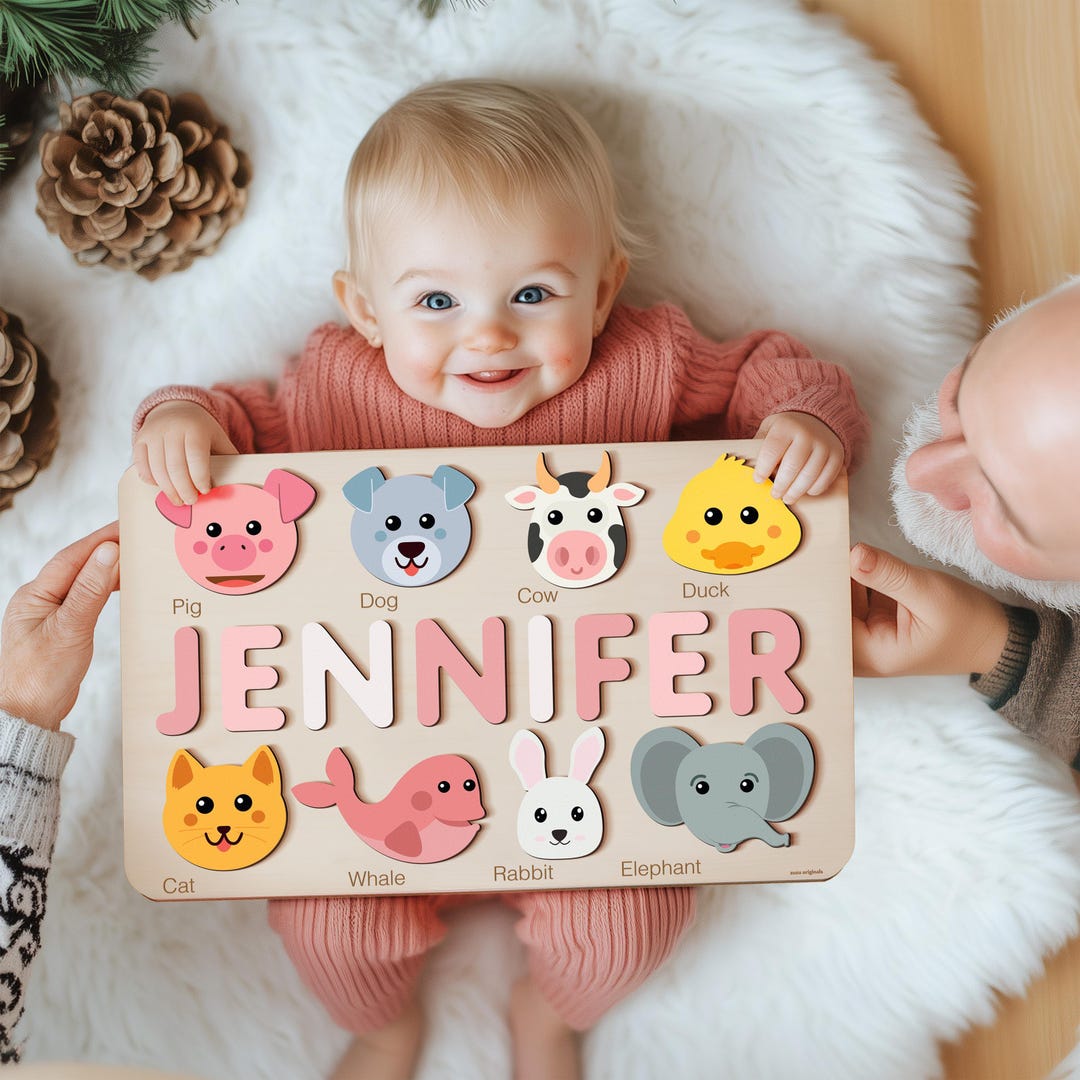Custom Baby Toys Name Puzzle, Personalized Gift, Custom Puzzle for Kids ...