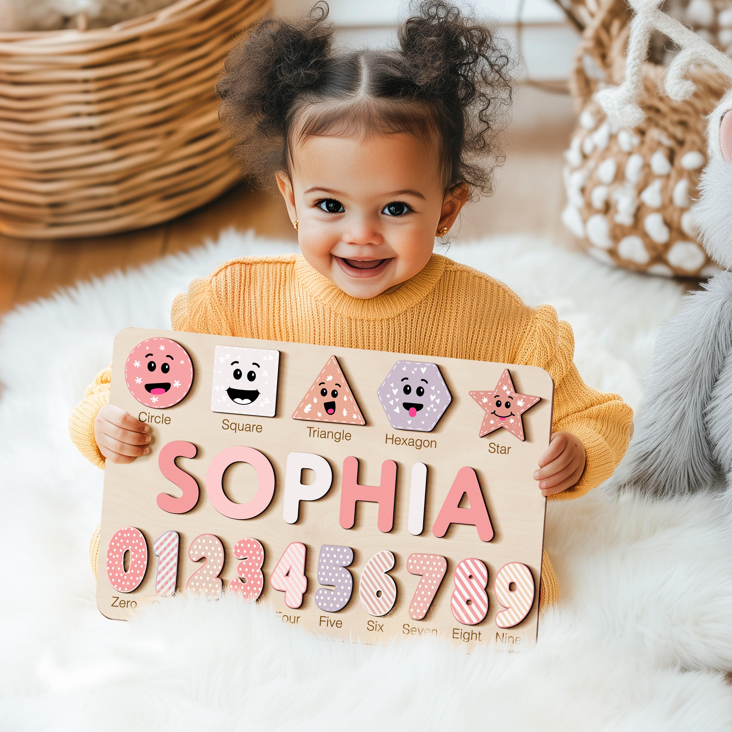 Baby Girl Personalized Gift, Toys for Kids, Toddlers Name Puzzle ...