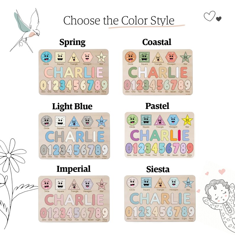 Wooden Personalized Handmade Name Puzzle Custom Busy Board - Etsy