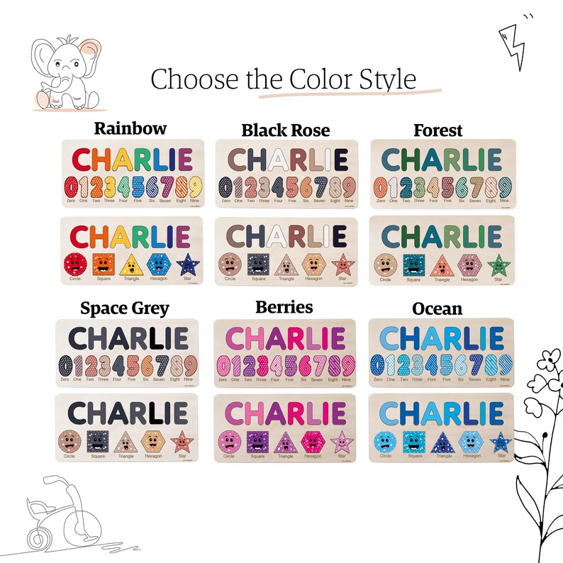 Personalized Wooden Name Puzzle | Custom Baby Gift, Kids Toy - Etsy Italia