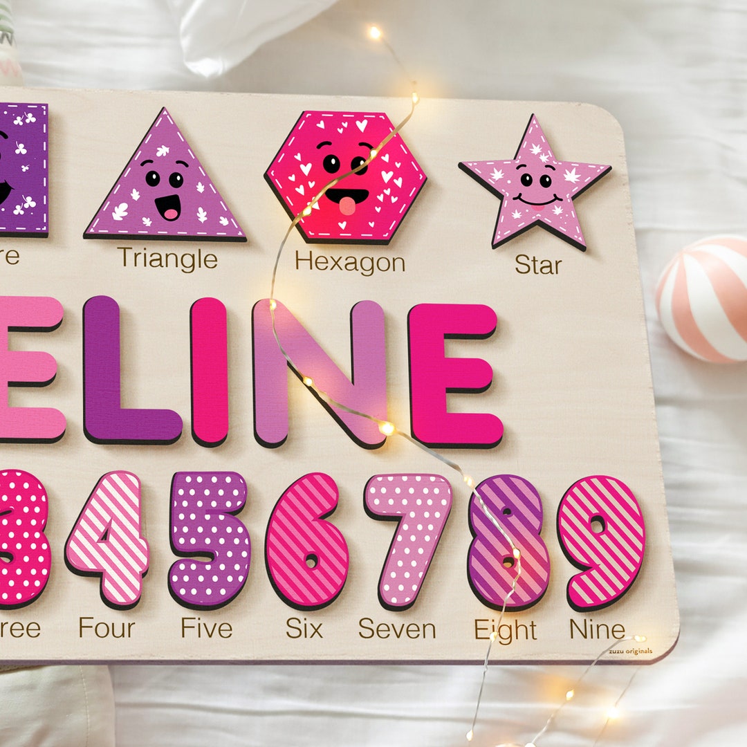 Baby Girl Personalized Gift, Toys for Kids, Toddlers Name Puzzle ...