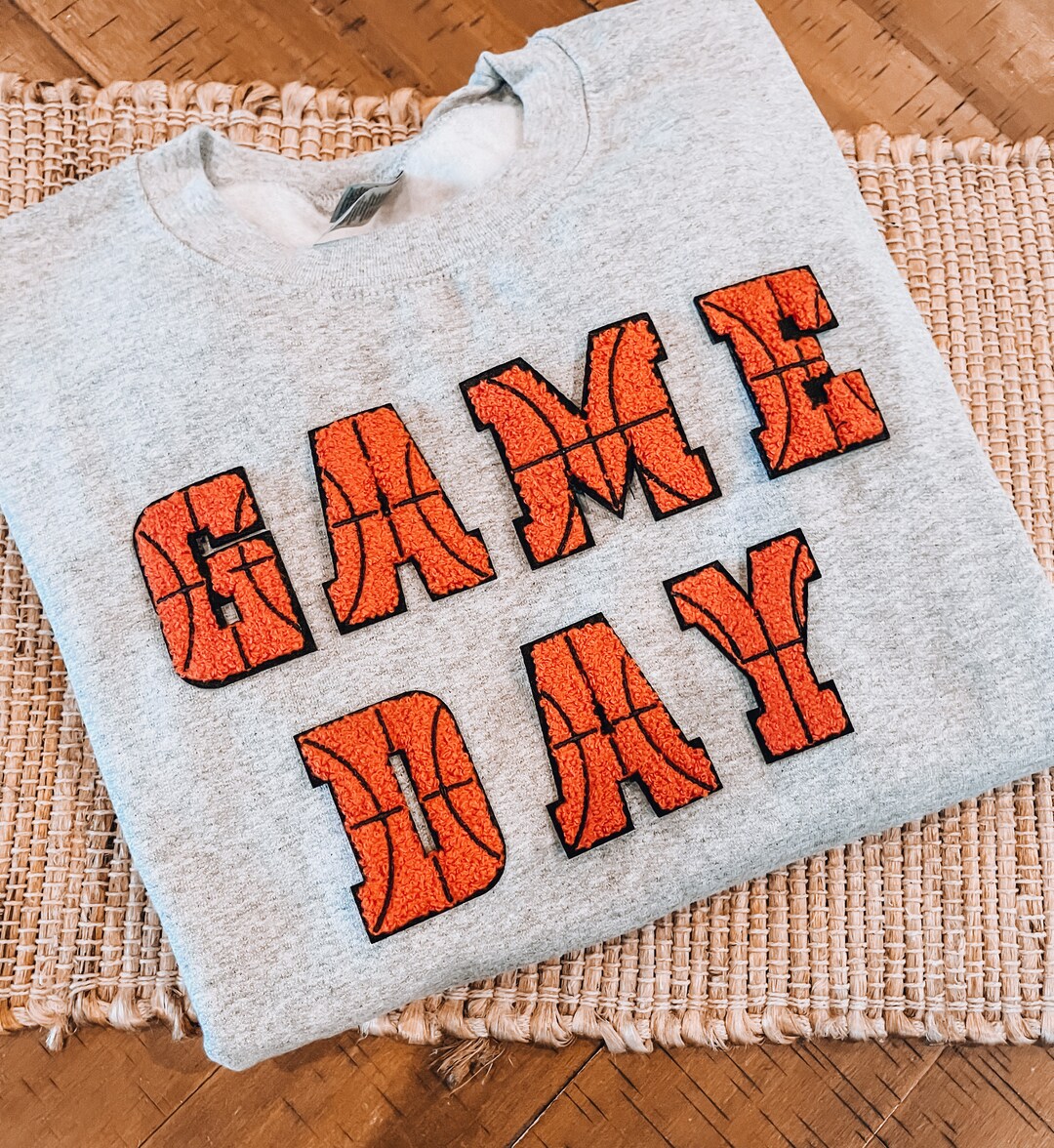 Game Day/ Basketball/ Sweatshirt/ Chenille Lettering/ Winter Shirt / - Etsy