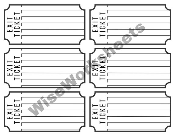 Printable Exit Tickets Exit Slips Exit Tickets for Class | Etsy