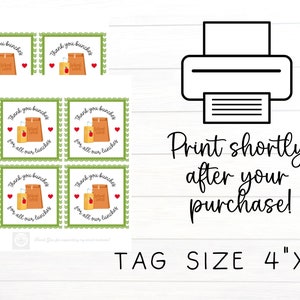 Lunch Lady Gift | National Hot Lunch Week Printable | Gifts for ...