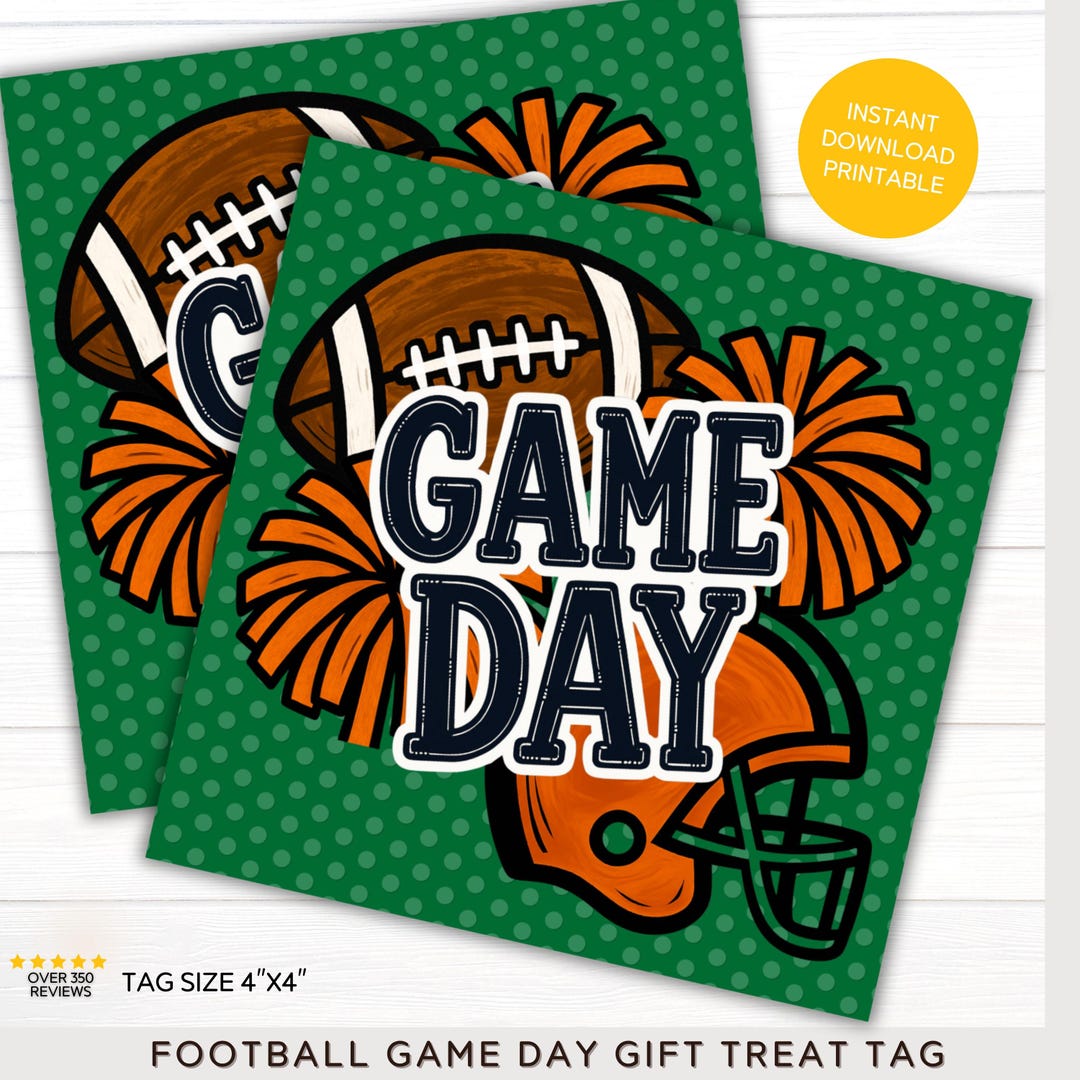 Football Good Luck Tags | Printable Football Party Favor | Coach Gift ...