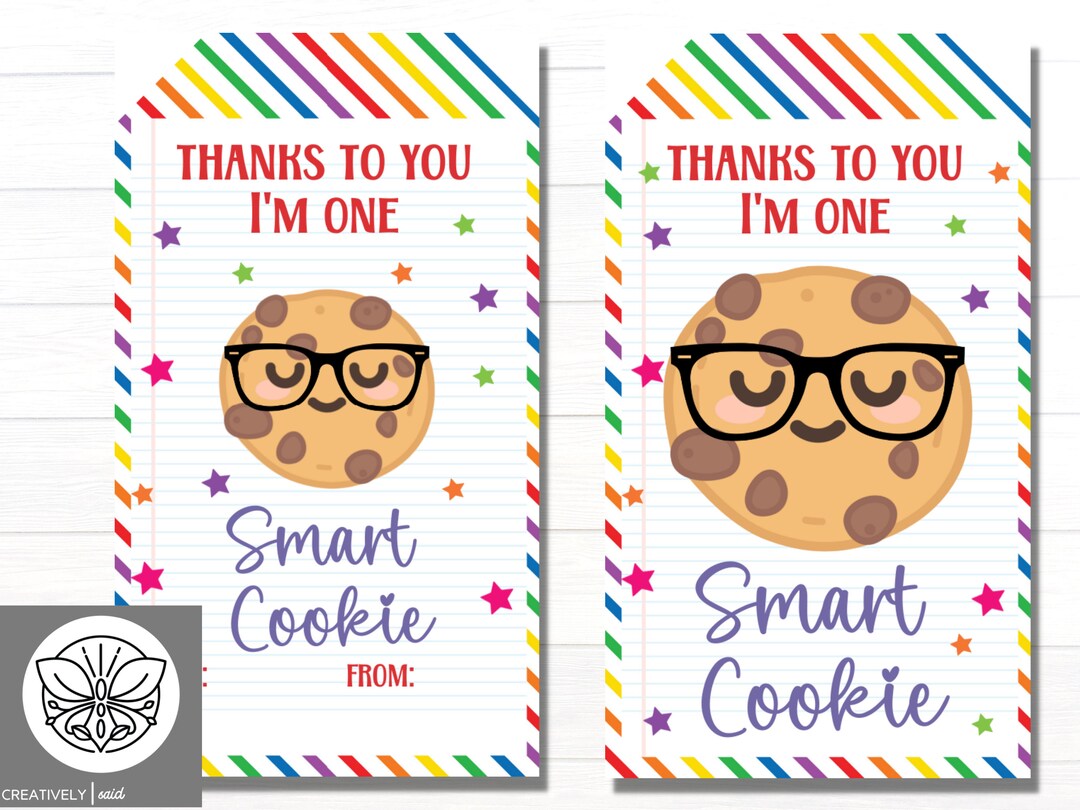 Teacher Appreciation Tags Smart Cookie Tag PTO Teacher Appreciation ...