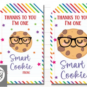 Teacher Appreciation Tags Smart Cookie Tag PTO Teacher Appreciation ...