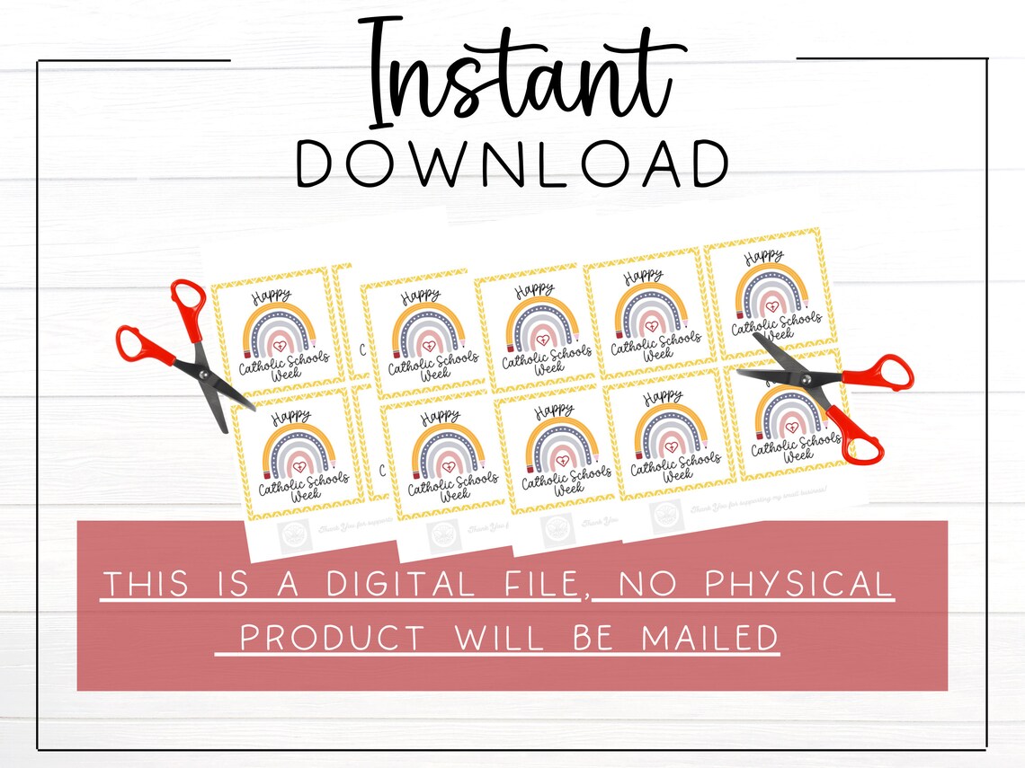 Catholic Schools Week Printable Gift Tags | Catholic Education ...