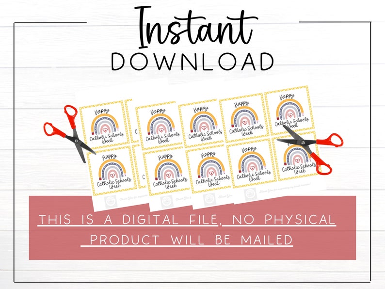 Catholic Schools Week Printable Gift Tags Catholic Education - Etsy