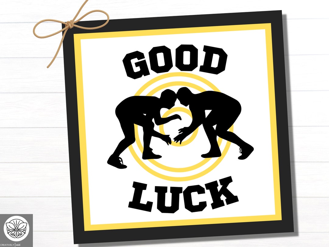 Sports Tags Printable DIY Good Luck Wrestling Mom Gifts Teammate Tags ...