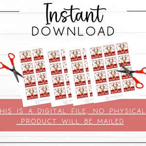 Reindeer Bait Printable Tag Chex Mix Tag Christmas Snacks - Etsy