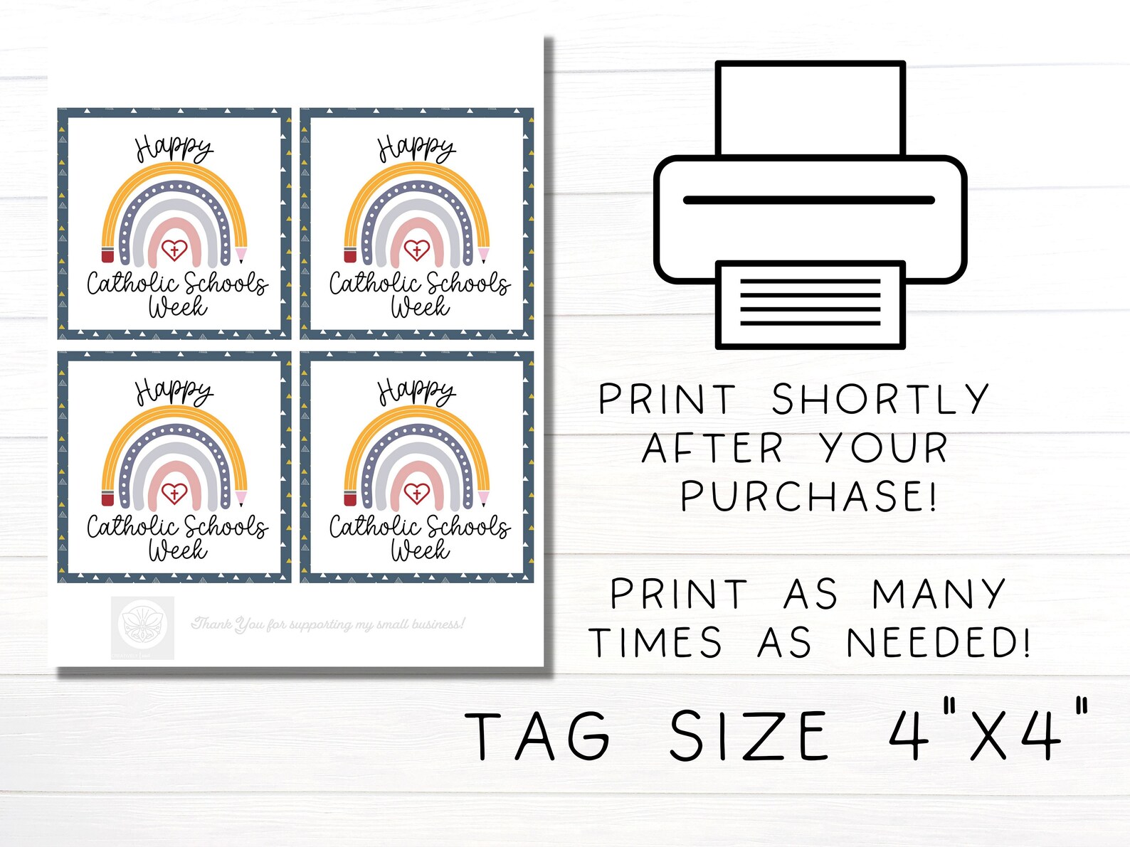 Catholic Schools Week Printable Gift Tags | Catholic Education ...