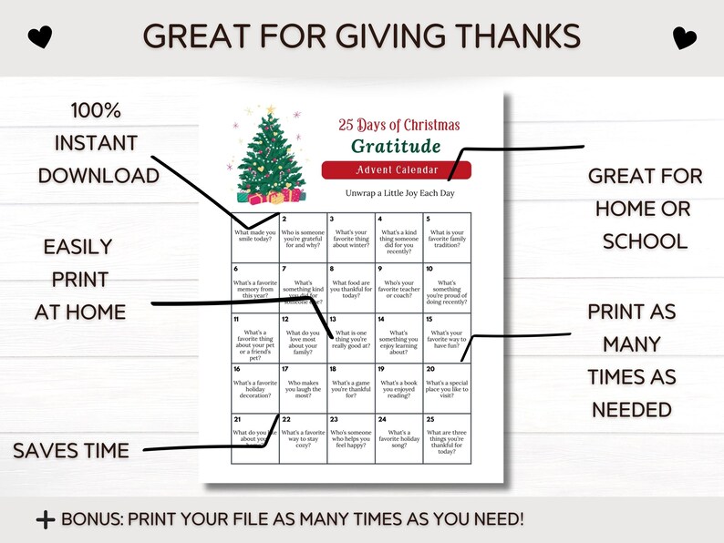 Advent Calendar Printable Christmas Countdown | Printable Calendars ...