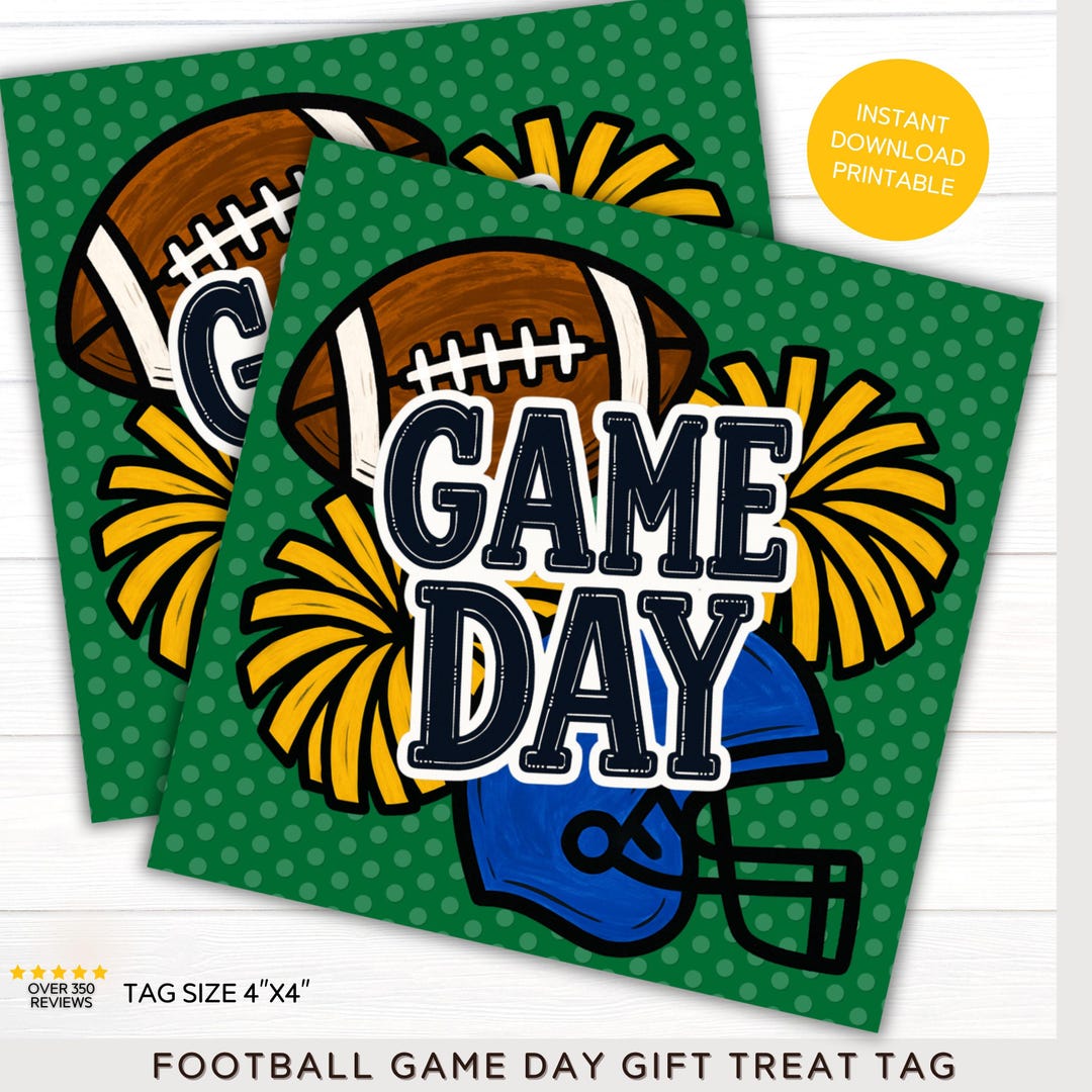 Football Good Luck Tags | Printable Football Party Favor | Coach Gift ...