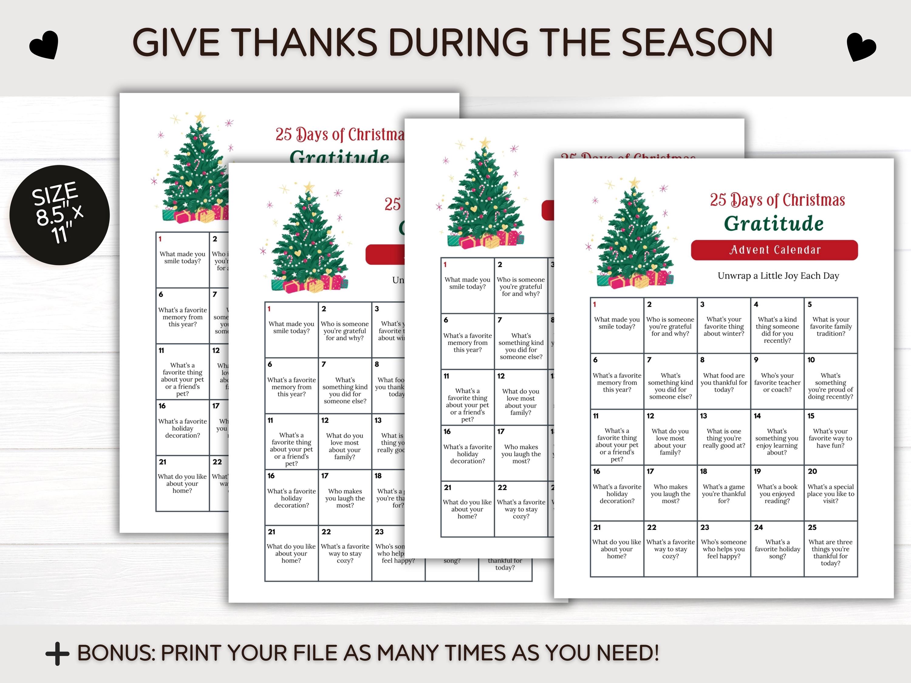 Advent Calendar Printable Christmas Countdown | Printable Calendars ...