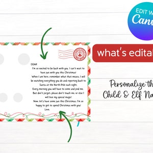 Welcome Back Elf Postcard Printable Editable Elf I'm - Etsy