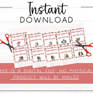 Printable Christmas Gift Tags | Happy New Year Printable Tags | Cookie ...