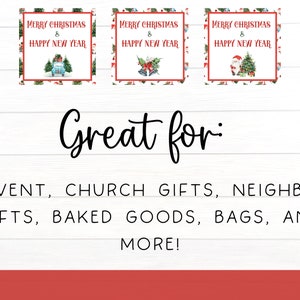 Printable Christmas Gift Tags | Happy New Year Printable Tags | Cookie ...