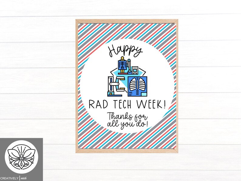 Rad Tech Week Printable Sign Gift for Rad Techs Radiology - Etsy
