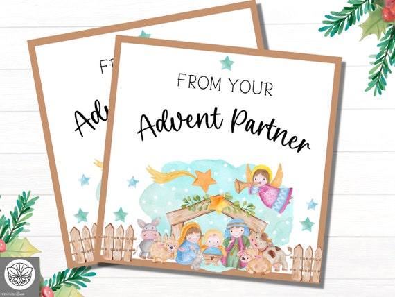 Advent Tags Catholic Advent Printable Advent Partner Gift - Etsy