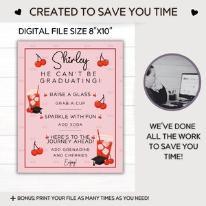 Graduation Party Shirley Temple Drink Bar Sign | DIY Ideas | Non ...