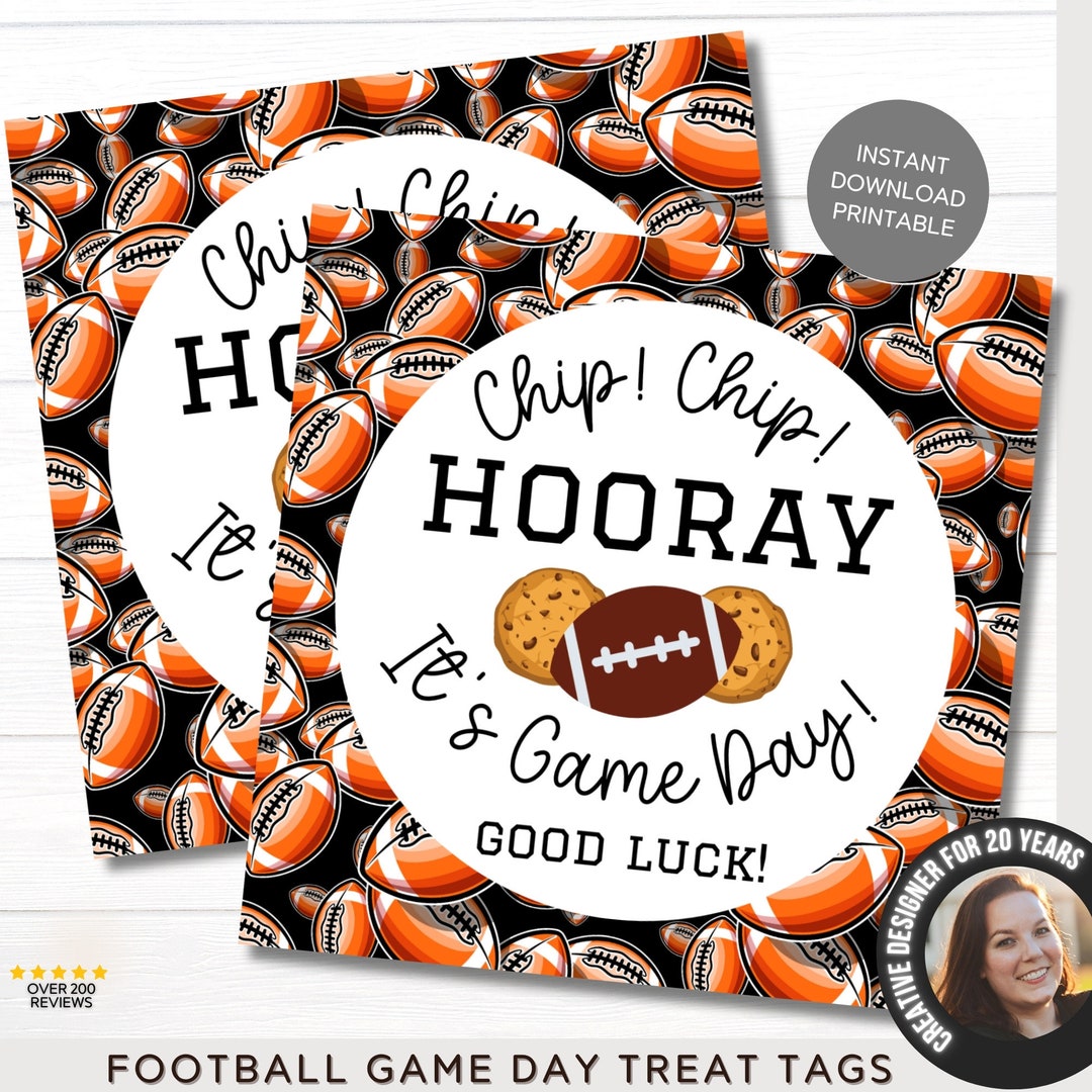 Football Good Luck Tags | Printable Football Party Favor | Football ...