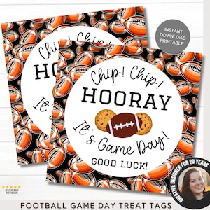Football Good Luck Tags | Printable Football Party Favor | Football ...