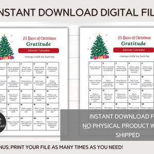 Advent Calendar Printable Christmas Countdown | Printable Calendars ...