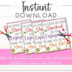 Staff Appreciation Fridge Has Been Stocked Sign Printable | Teacher ...