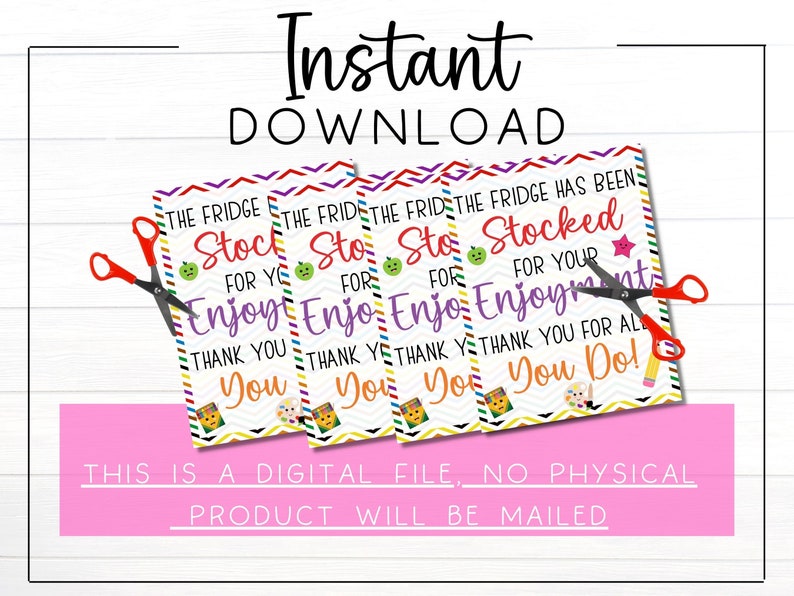 Staff Appreciation Fridge Has Been Stocked Sign Printable - Etsy