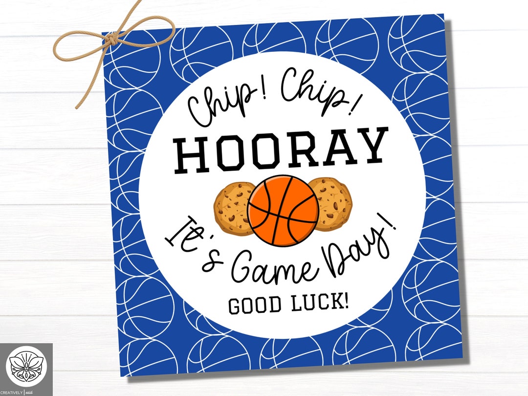 Basketball Good Luck Tags Printable Basketball Party Favor Basketball ...