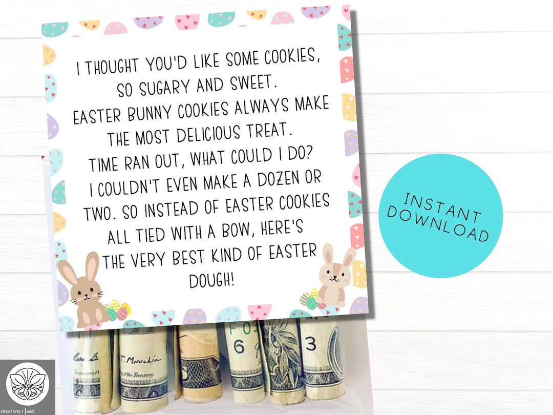 Easter Money Gift Card Holder | Easter Dough Cash Gift for Kids Teens ...