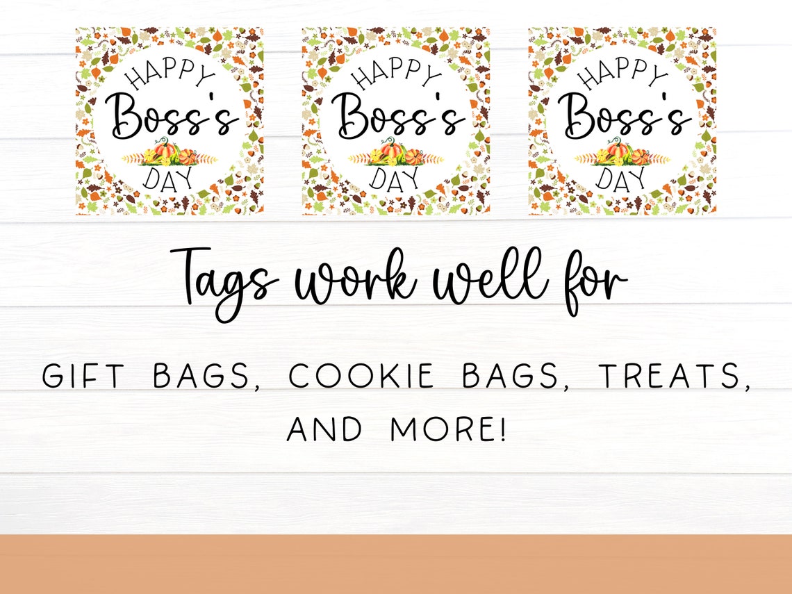 Happy Boss's Day Printables Boss's Day Gift Tags - Etsy