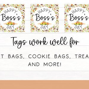 Happy Boss's Day Printables | Boss's Day Gift Tags | Gifts for Boss's ...