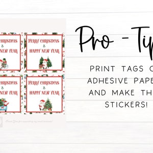 Printable Christmas Gift Tags | Happy New Year Printable Tags | Cookie ...