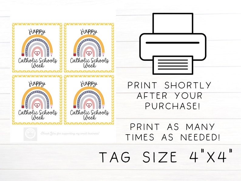 Catholic Schools Week Printable Gift Tags | Catholic Education ...