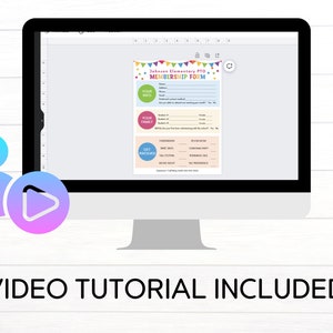 Editable Printable PTO PTA Membership Form | Parent Volunteer Sign up ...
