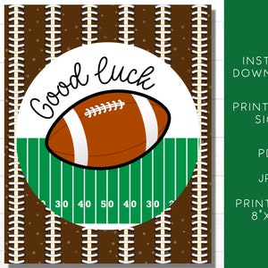 Football Good Luck Sign | Football Locker Sign | Football Coach Gift ...