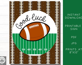Football Good Luck Sign - Etsy