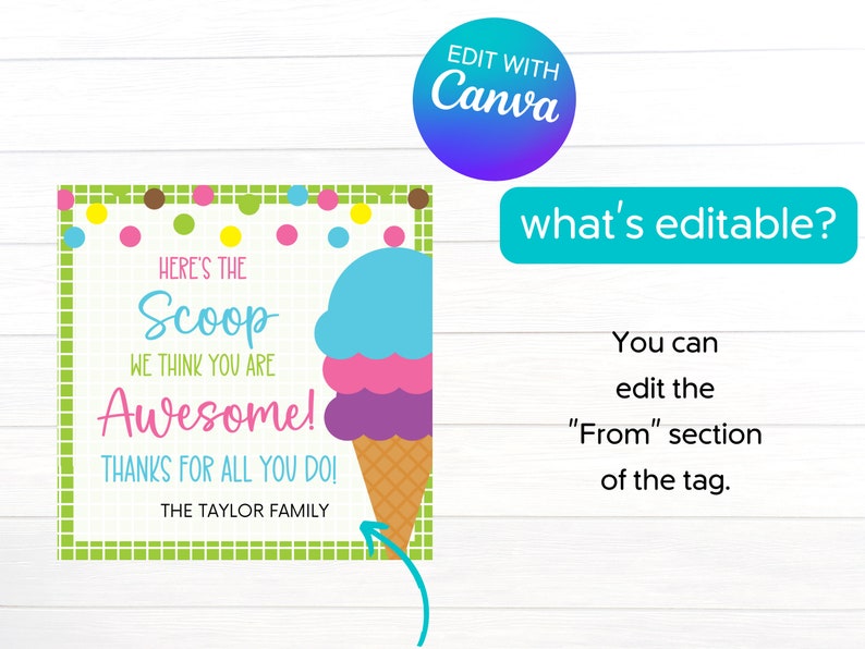 Editable Teacher Appreciation Printable Gifts for Teachers - Etsy