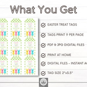 Easter Peeps Printable Tags Happy Easter Treats for My Peeps Gift Tags ...