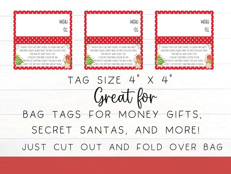 Holiday Dough Treat Bags Christmas Dough Treat Bag Toppers - Etsy